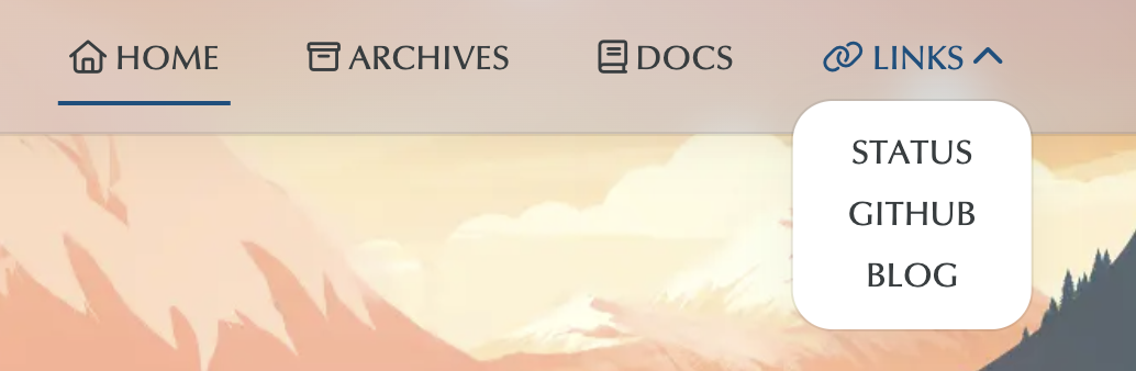 menu | hexo-theme-redefine